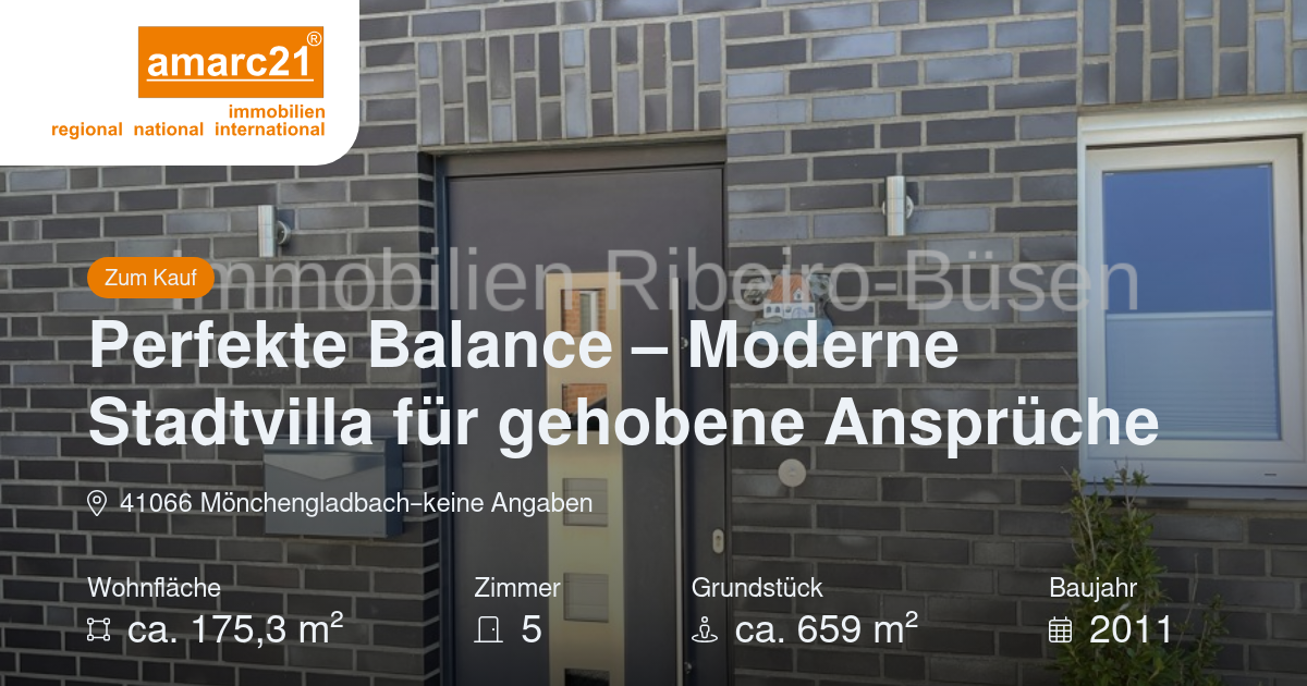 Perfekte Balance - Moderne Stadtvilla für gehobene Ansprüche – amarc21 GmbH